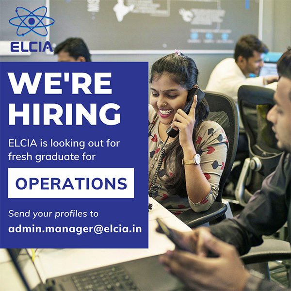 ELCIA is looking out for fresher graduates for Operations | ELCIA