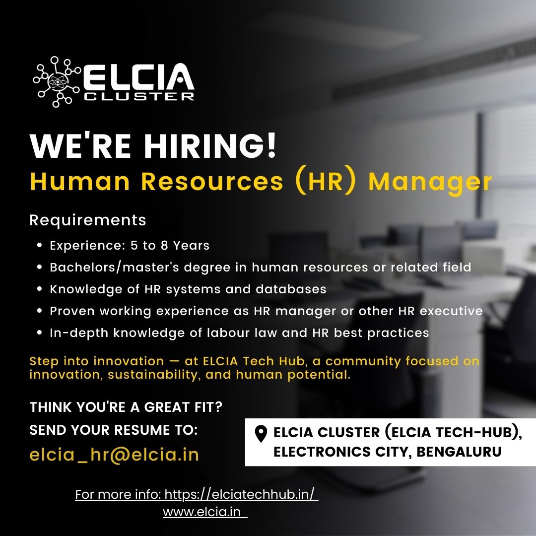 Hiring for Human Resources (HR) Manager | ELCIA