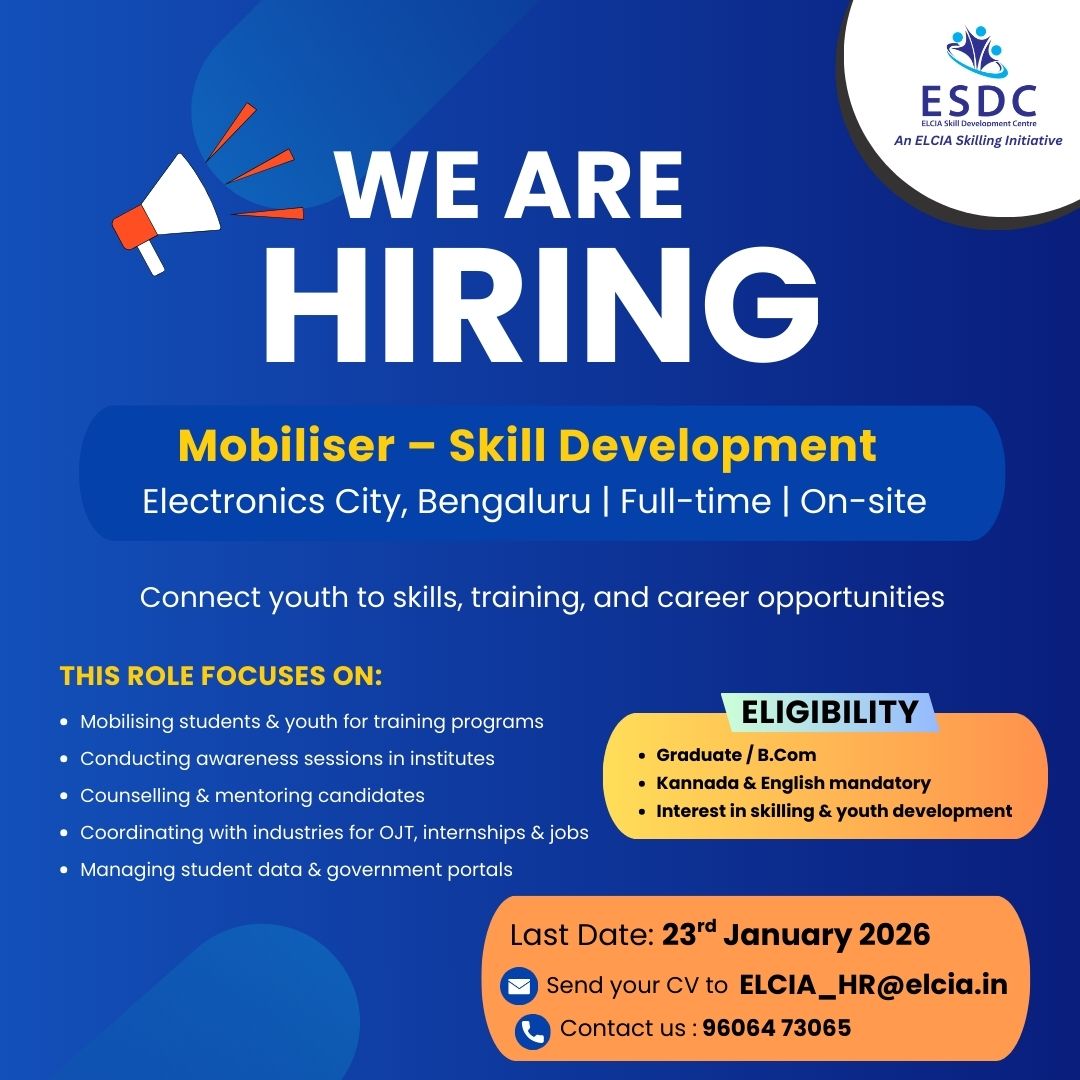 Hiring-Mobiliser-Skill development | ELCIA